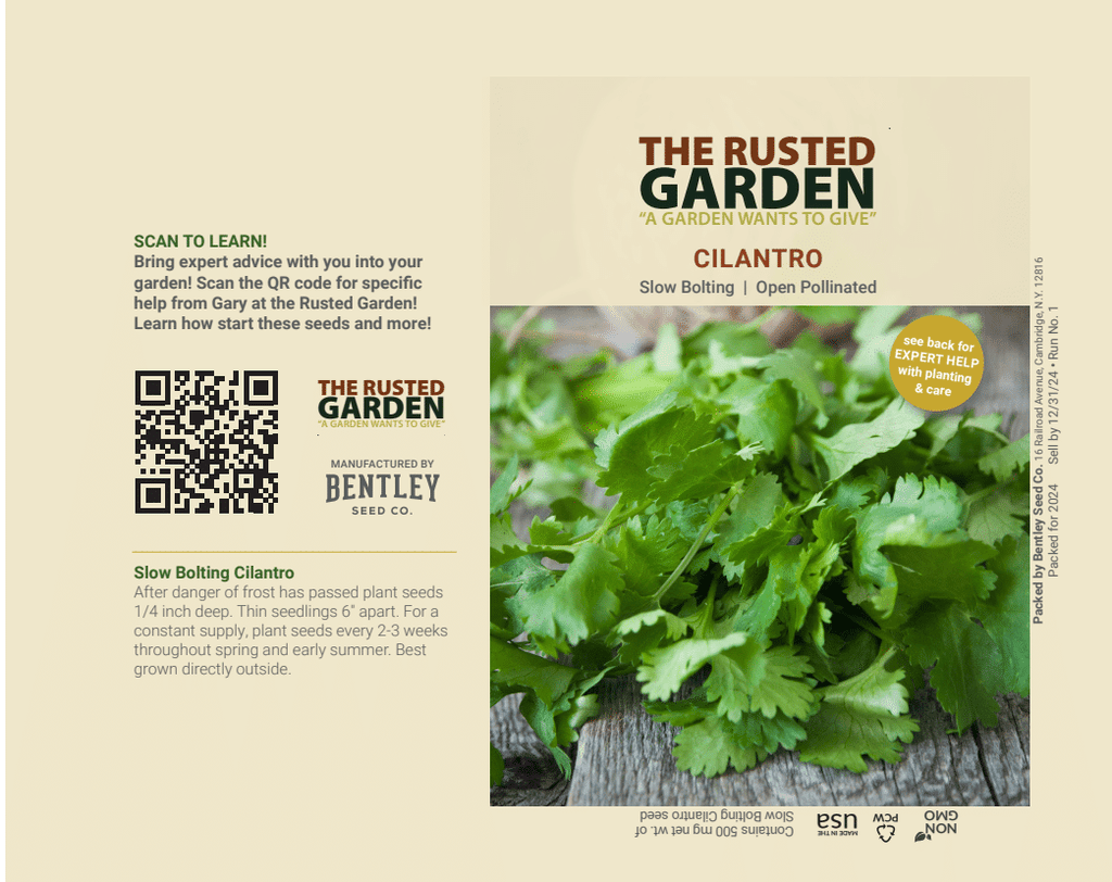 TRG QR Scan and Grow Seed Packs: Herb Seeds Cilantro – The Rusted Garden